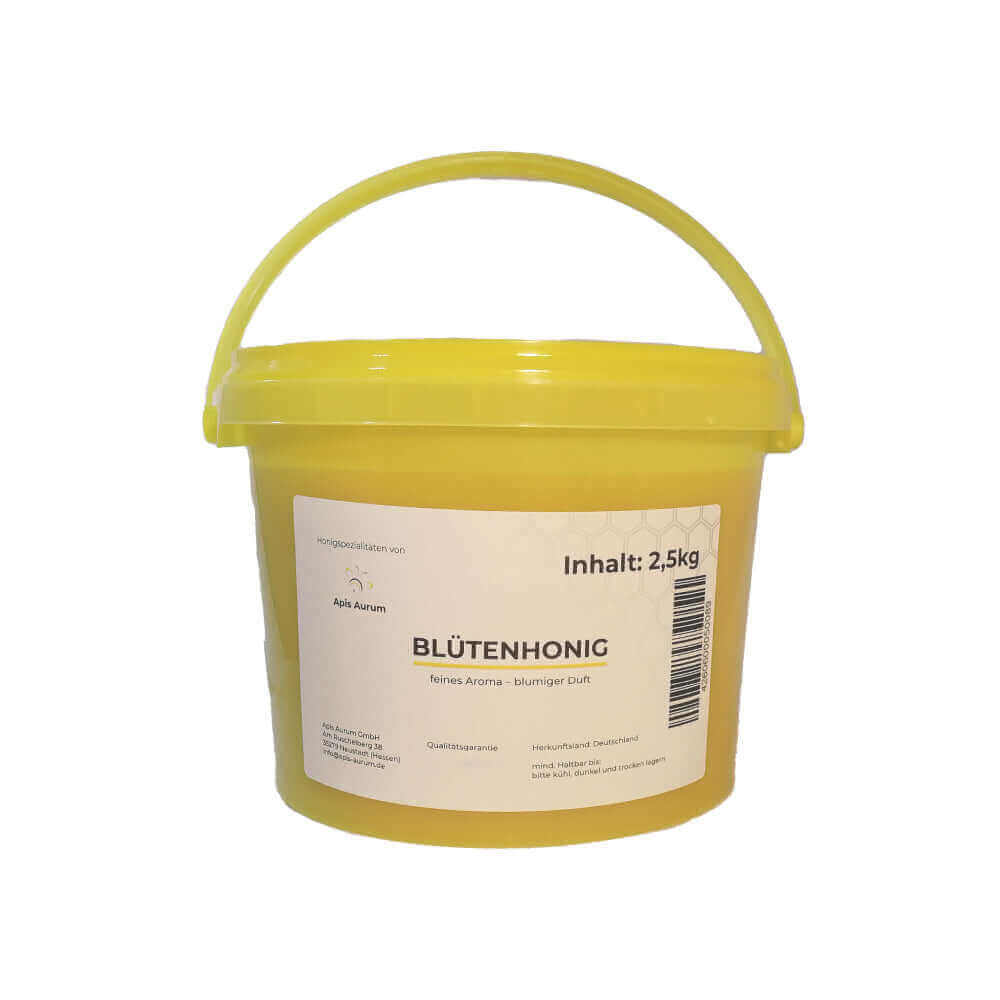 Deutscher Blütenhonig aus Südhessen im Honig-Eimer kaufen